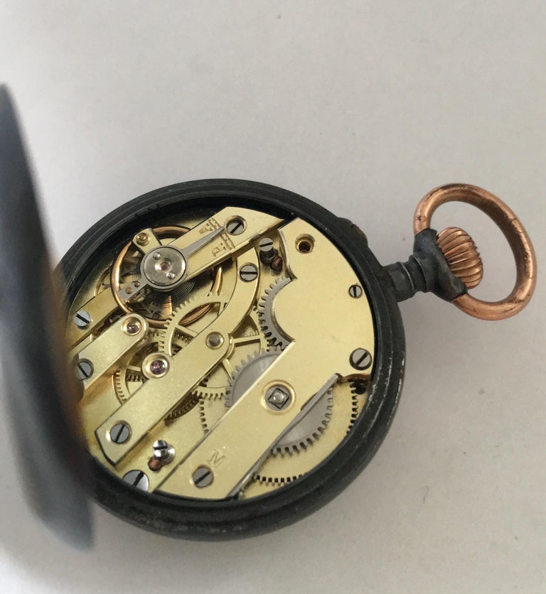 Antique Small Gunmetal Pocket Fob Watch For Sale at 1stDibs | pocket ...