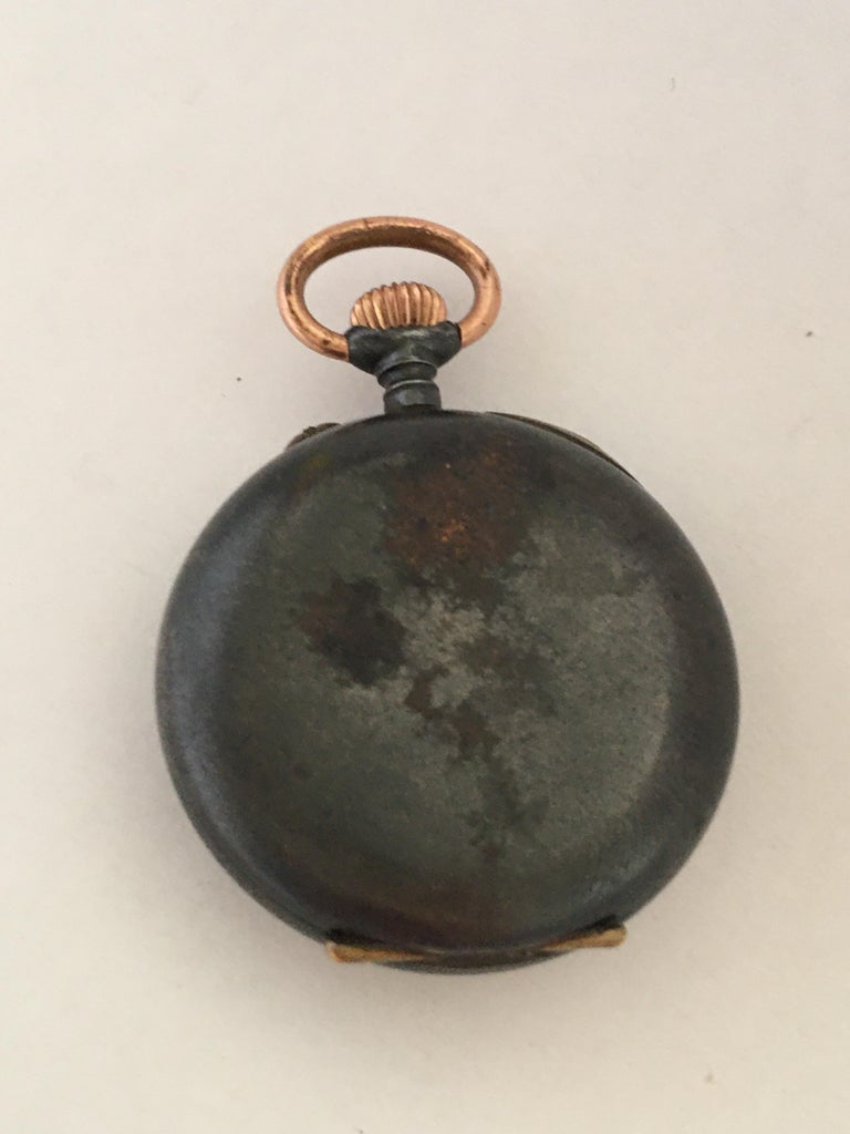 Antique Small Gunmetal Pocket Fob Watch For Sale at 1stDibs | pocket ...