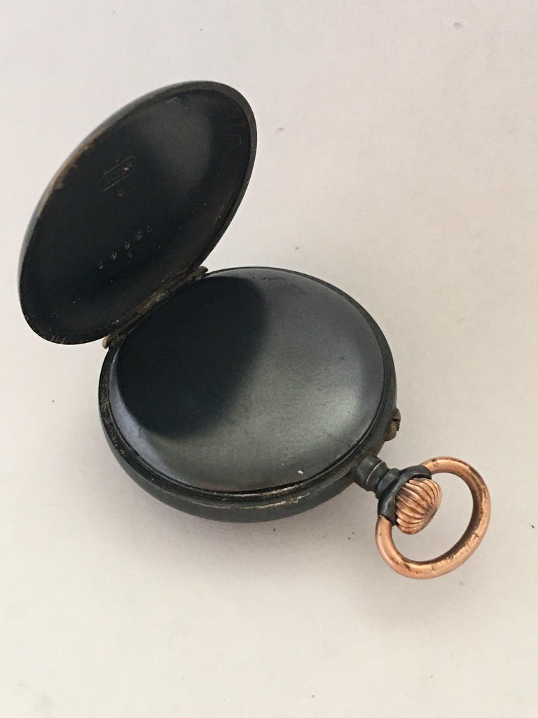 Antique Small Gunmetal Pocket Fob Watch For Sale at 1stDibs | pocket ...