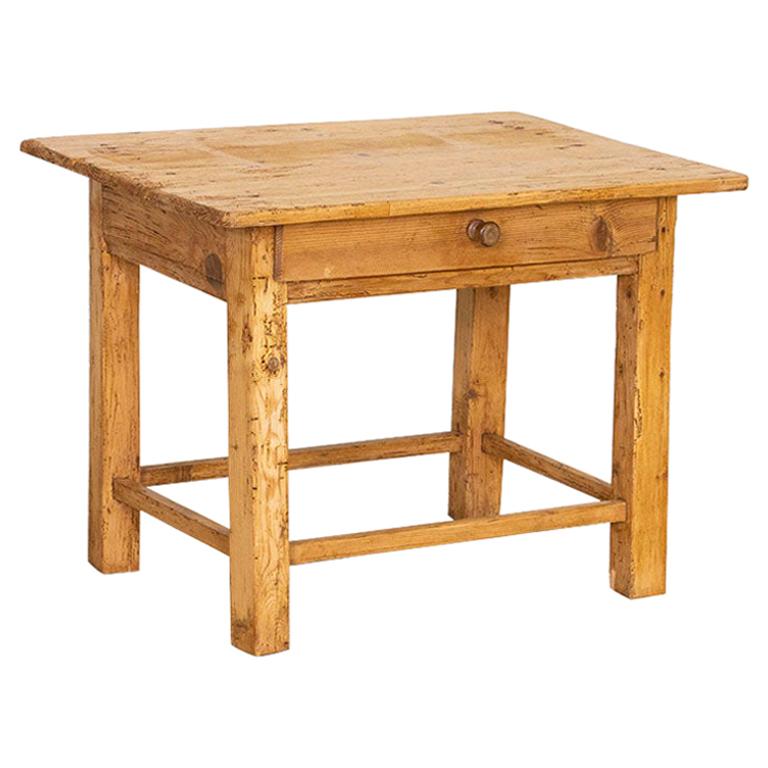 Antique Small Rustic Pine Side Table with Drawer at 1stDibs | rustic ...
