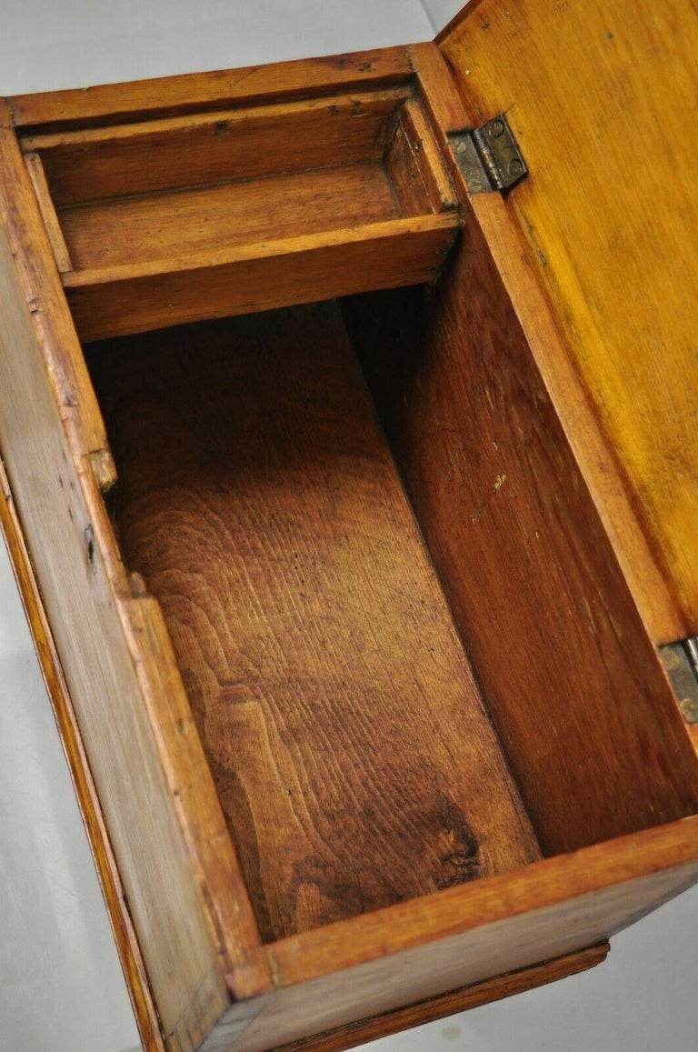 Antique Small Salesman Sample Pine Wood Primitive Blanket Chest Trunk ...