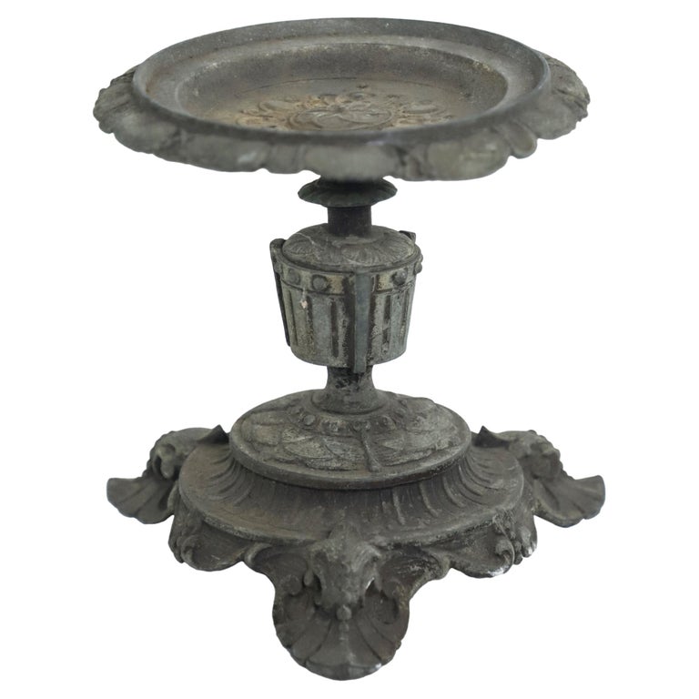 Antique Small Single French Oil Lamp Stand or Planter For Sale at 1stDibs