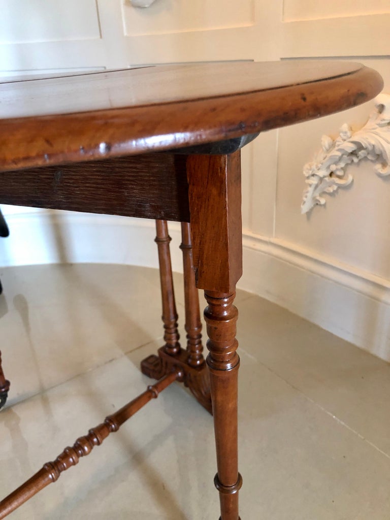 Antique Small Victorian Walnut Drop-Leaf Sutherland Table For Sale at ...
