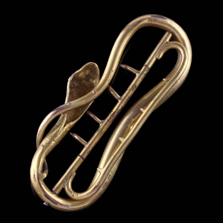 Antique Snake Buckle Turquoise 18 Carat Gold Silver Victorian, circa ...