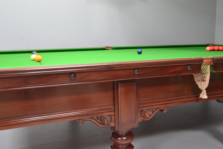Antique Snooker Table or Billiard Pool Table Mahogany in Stock For Sale ...