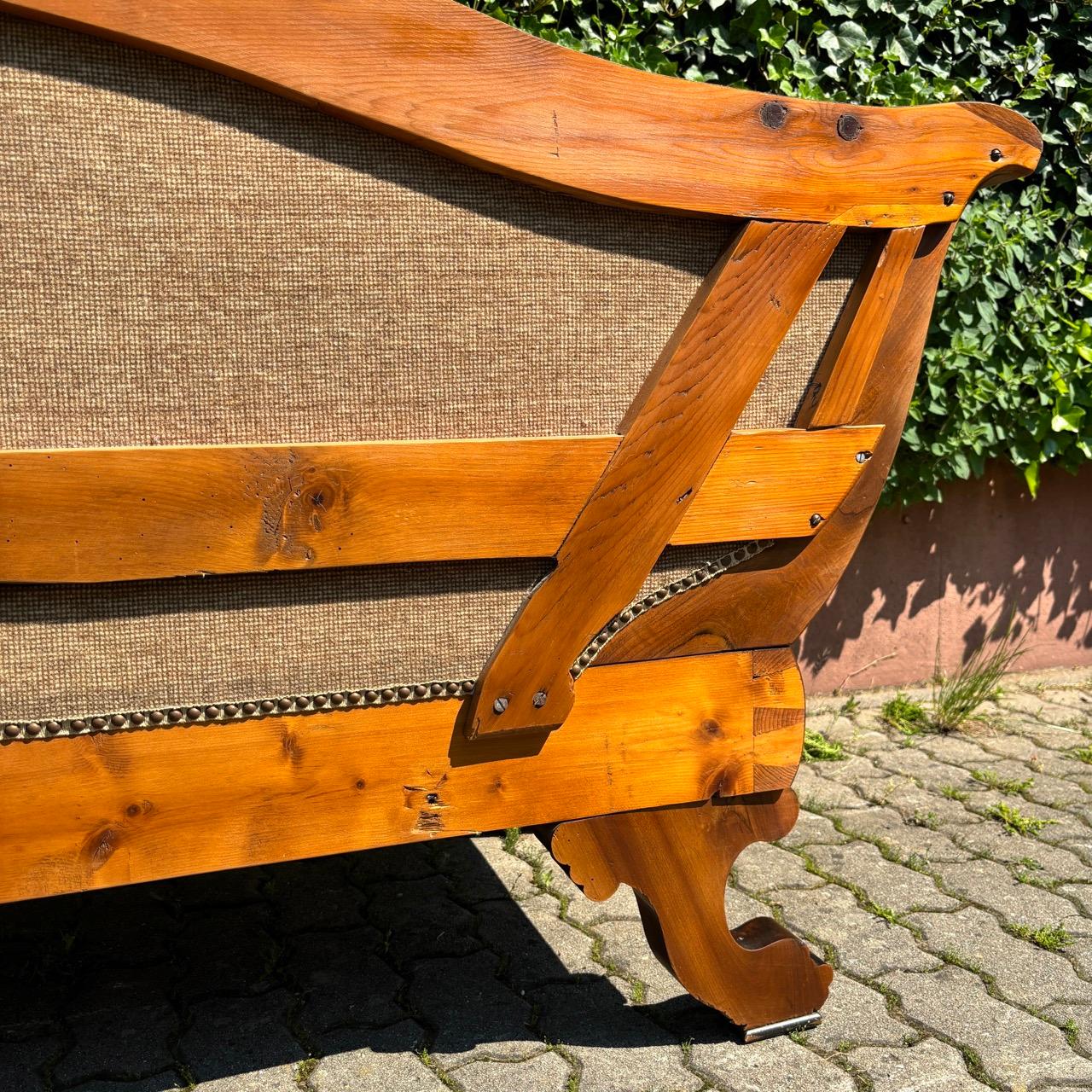 Antique sofa Classicism - Empire Walnut For Sale at 1stDibs