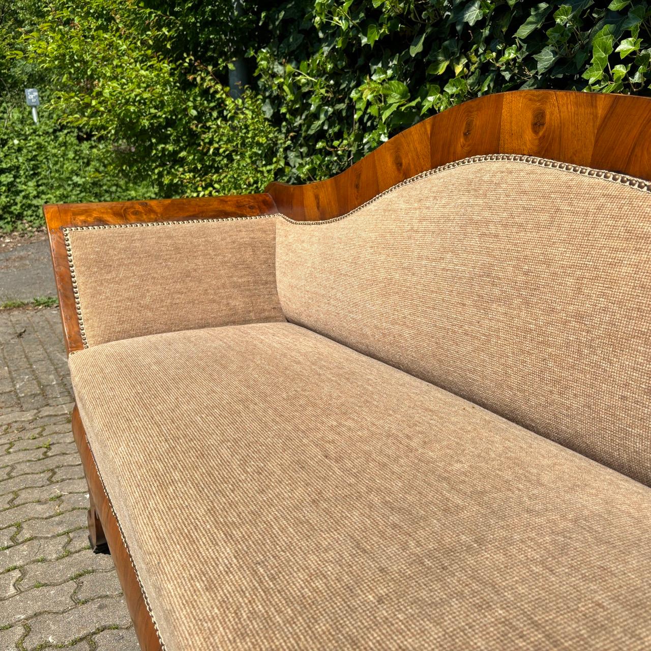 Antique sofa Classicism - Empire Walnut For Sale at 1stDibs
