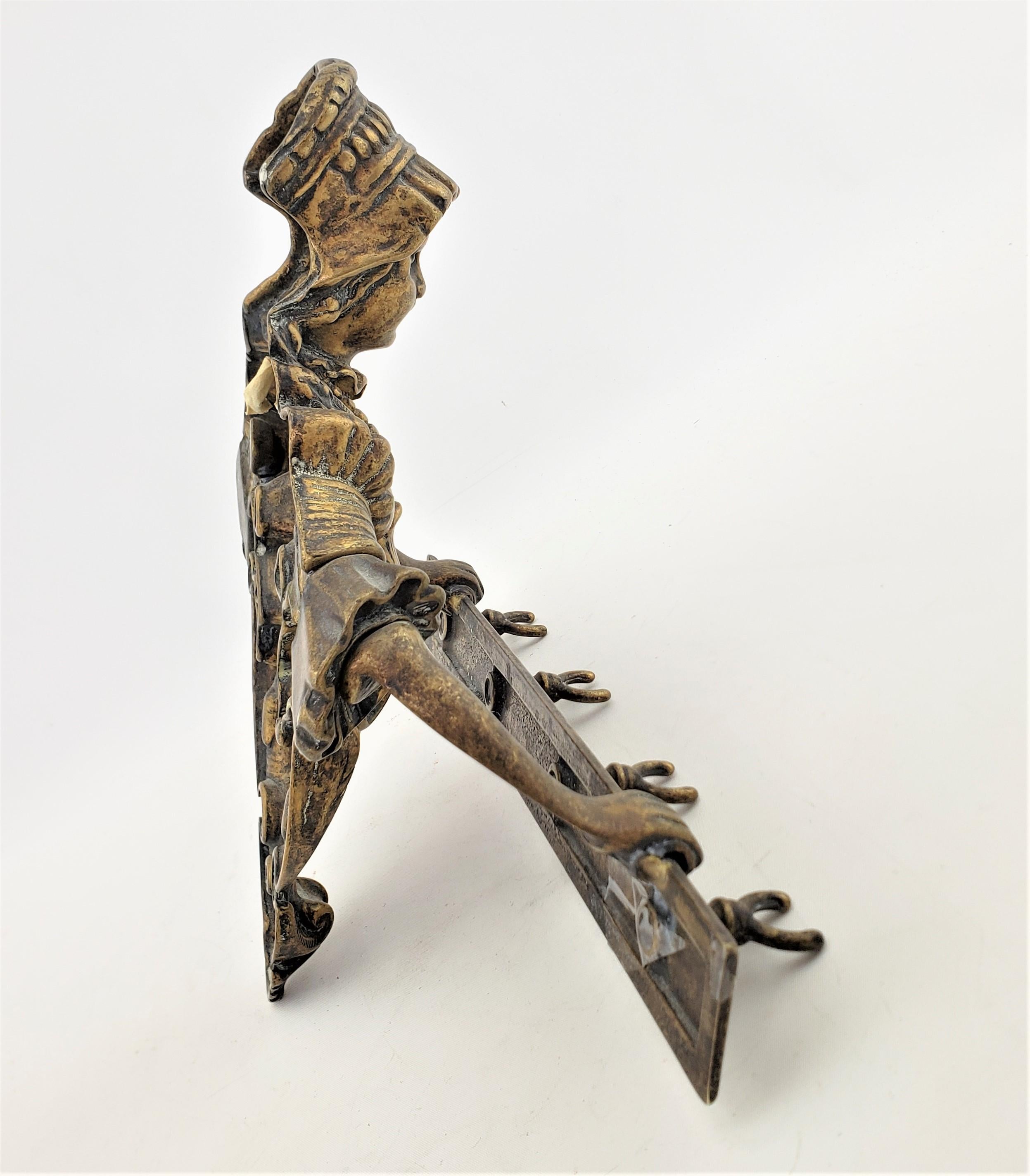 Antique Solid Brass Sculptural Female Wall Mounted Key or Utensil ...