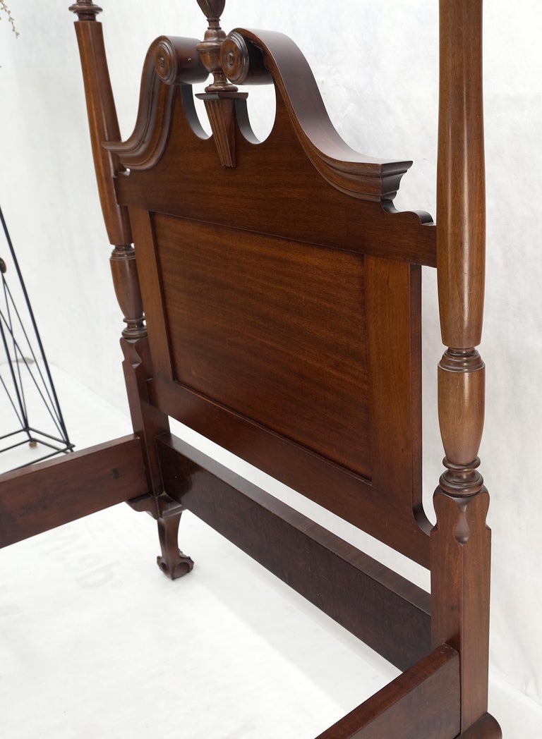 Antique Solid Carved Mahogany Twin Size Poster Complete Bed Mint! For ...