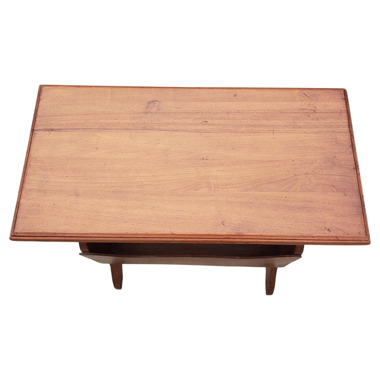 Antique Solid Cherry Side Table/ Magazine Rack/ Stand For Sale at 1stDibs