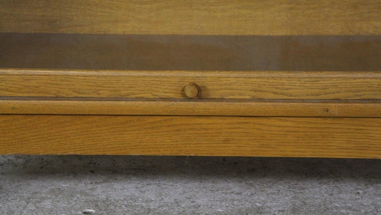 Antique Solid Oak 5 Stack Barrister Bookcase w/ Pull-Down Glass Doors ...