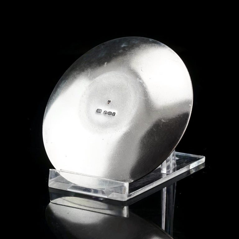 Antique Solid Silver Blue Guilloche Enamel Pin Dish, Henry James ...