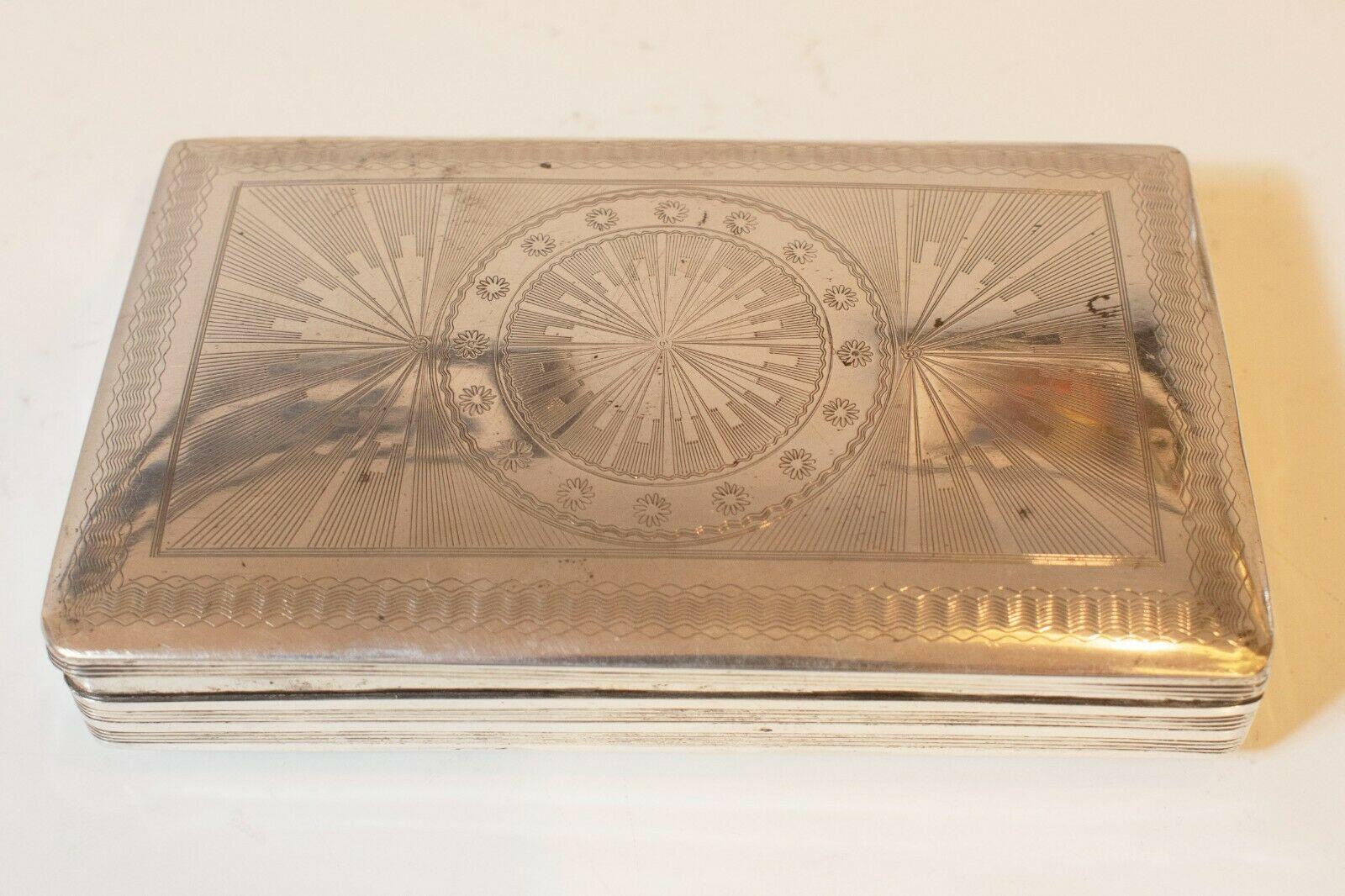 Antique Solid Silver Dutch Cigarette Box, 1840s For Sale at 1stDibs