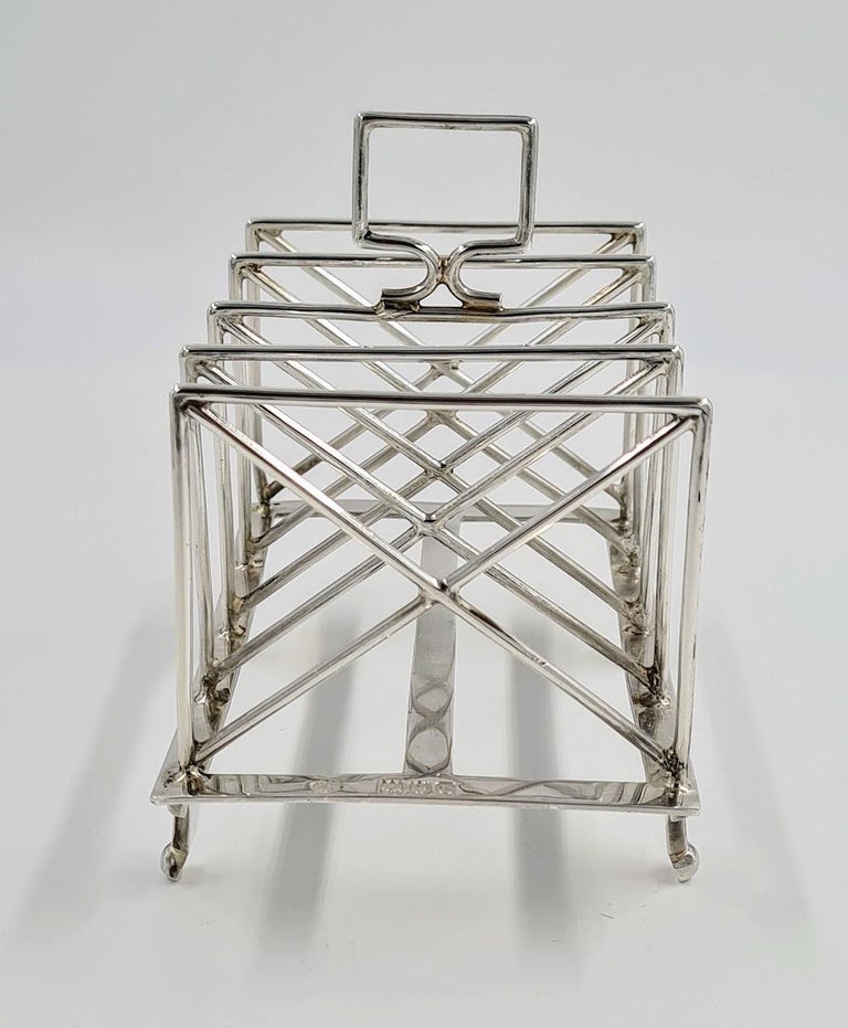 Antique Sterling Solid Silver Large Toast Rack 1900 210g Dr Christopher ...
