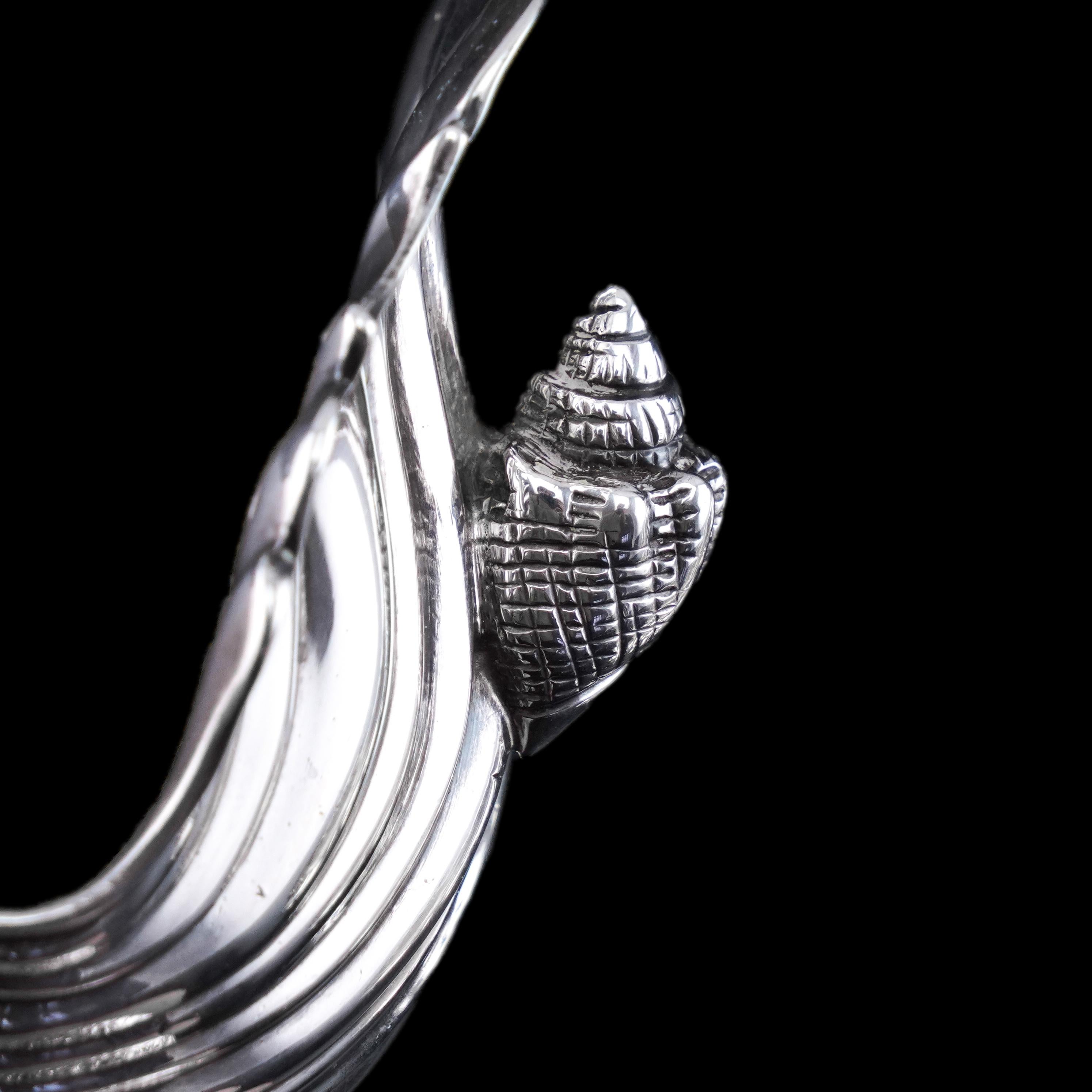 Antique Solid Silver Shell Salt/Butter Dishes in Marvellous Cast Form ...