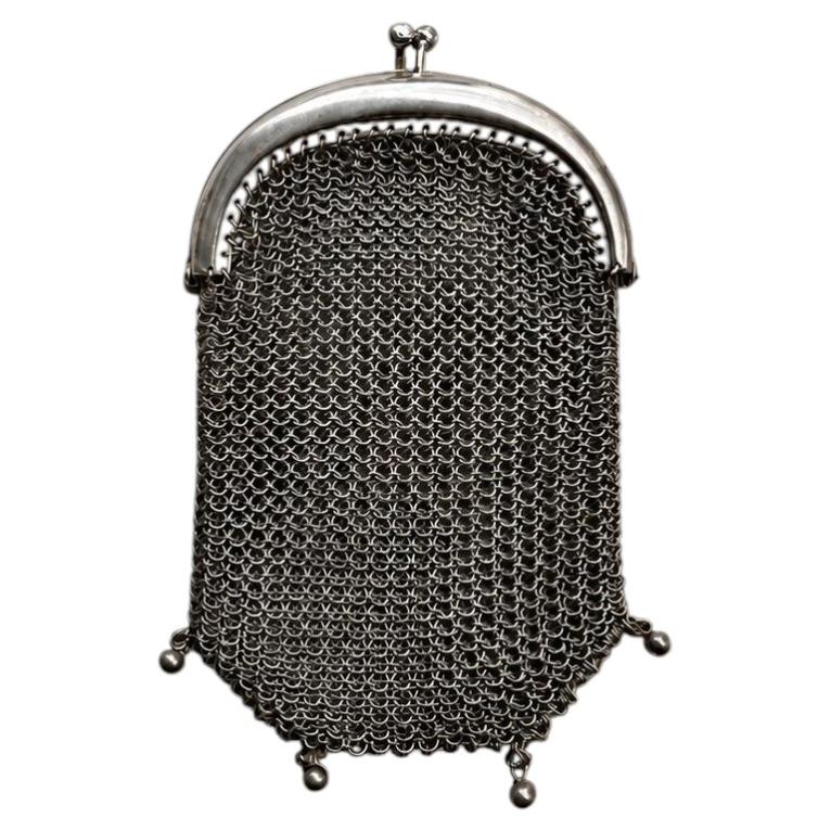 Exceptional Hermès Silver Coin Purse Chainmail Gaetan de Percin For ...