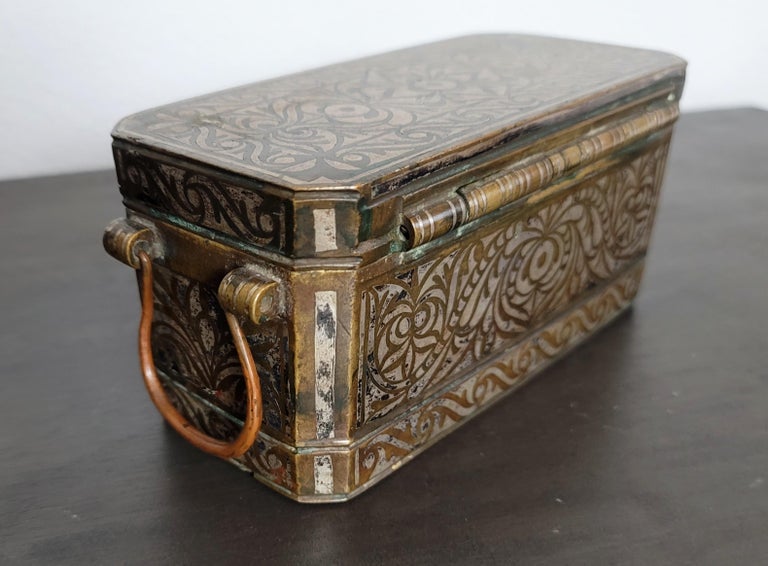 Antique Southeast Asian Filipino Maranao Silver Inlaid Brass Betel Nut ...