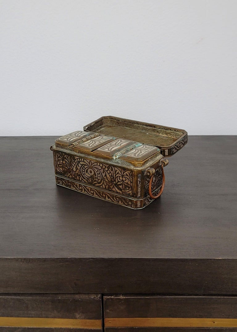 Antique Southeast Asian Filipino Maranao Silver Inlaid Brass Betel Nut ...