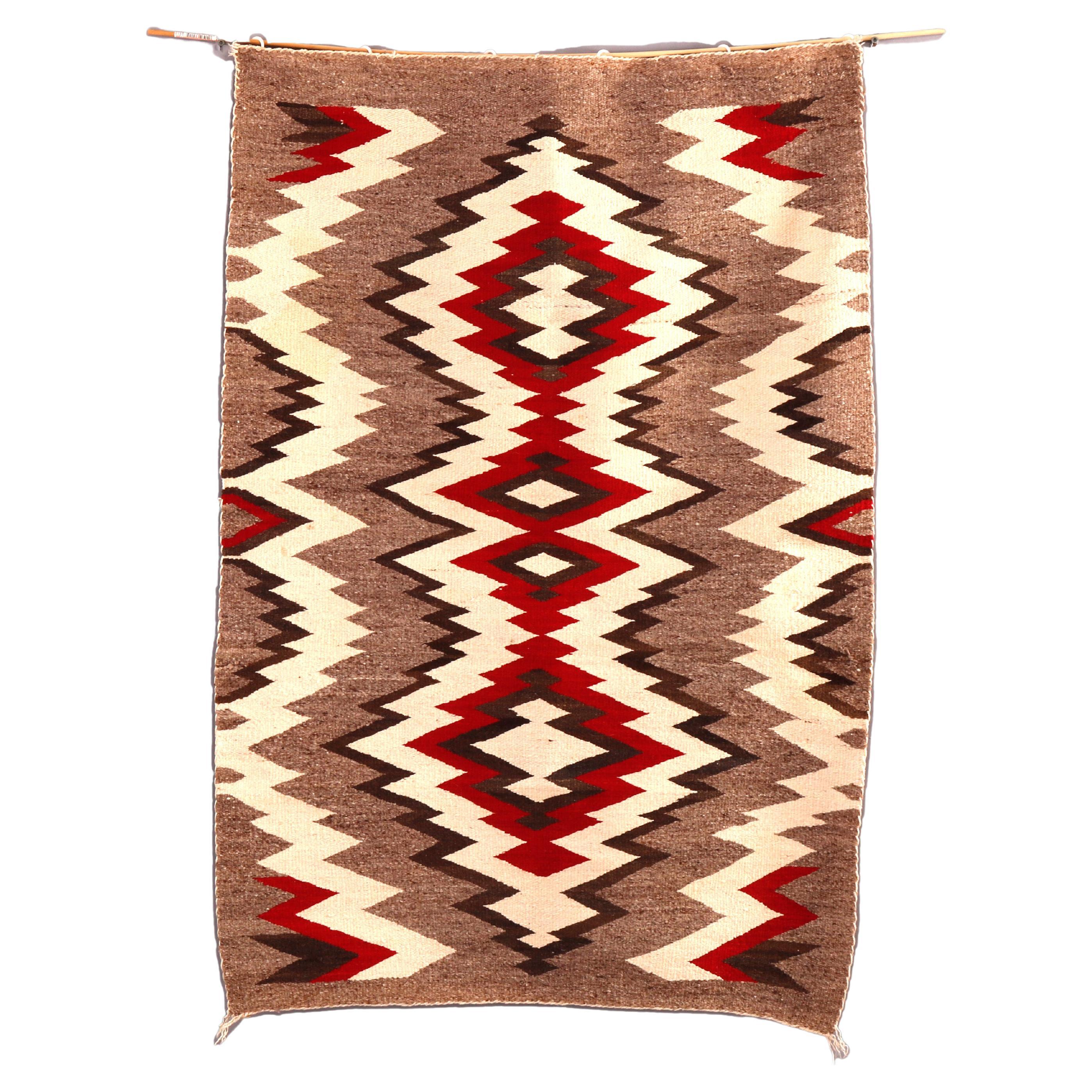 Two Southwest Native American Indian Navajo Style Wool Rugs with Birds ...