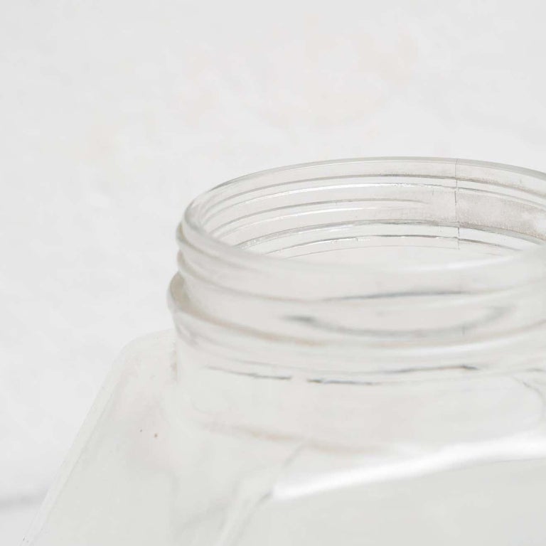 Antique Spanish Capped Glass Container, circa 1950 For Sale at 1stDibs