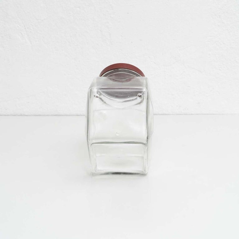 Antique Spanish Capped Glass Container, circa 1950 For Sale at 1stDibs