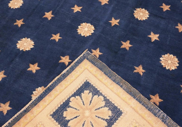 Antique Spanish Carpet with Celestial Design. Size: 11 ft 5 in x 12 ft ...