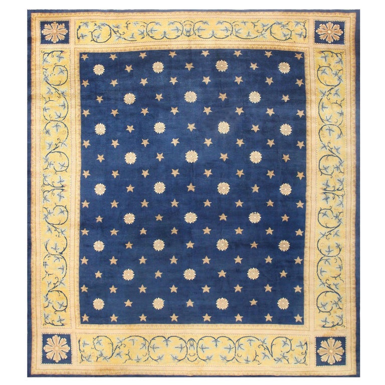 Antique Spanish Carpet with Celestial Design. Size: 11 ft 5 in x 12 ft ...