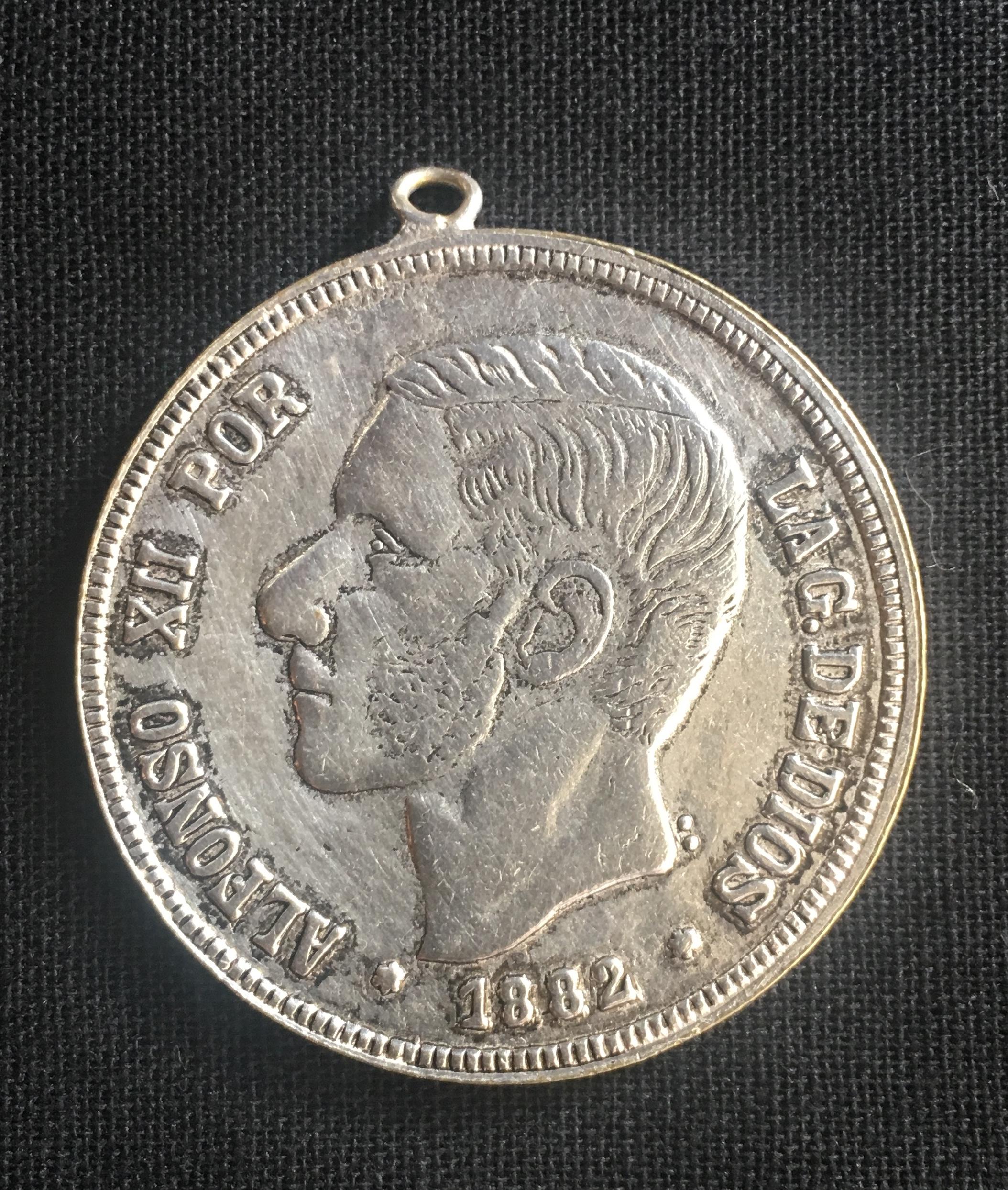 Antique Spanish Coin Dated 1882 at 1stDibs | steal the spanish coin ...
