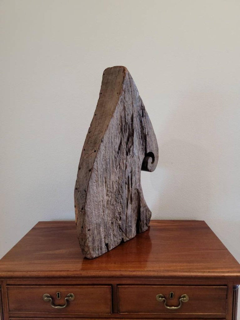 Antique Spanish Colonial Carved Ship Prow Sculpture For Sale at 1stDibs