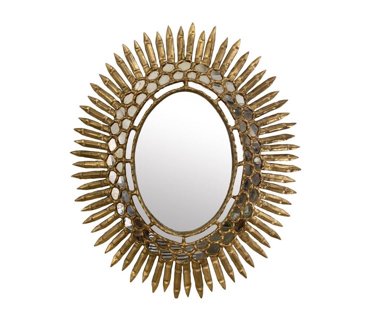 Antique Spanish Colonial Giltwood Mirror For Sale at 1stDibs
