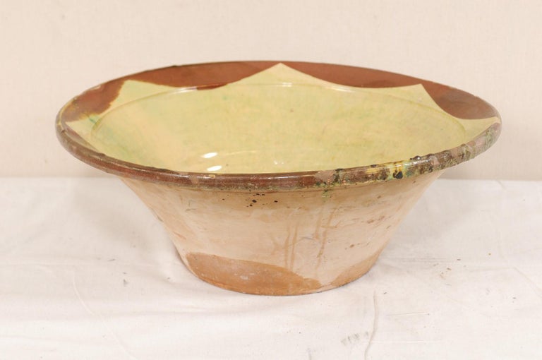 Antique Spanish Glazed Terracotta Bowl from Spain at 1stDibs