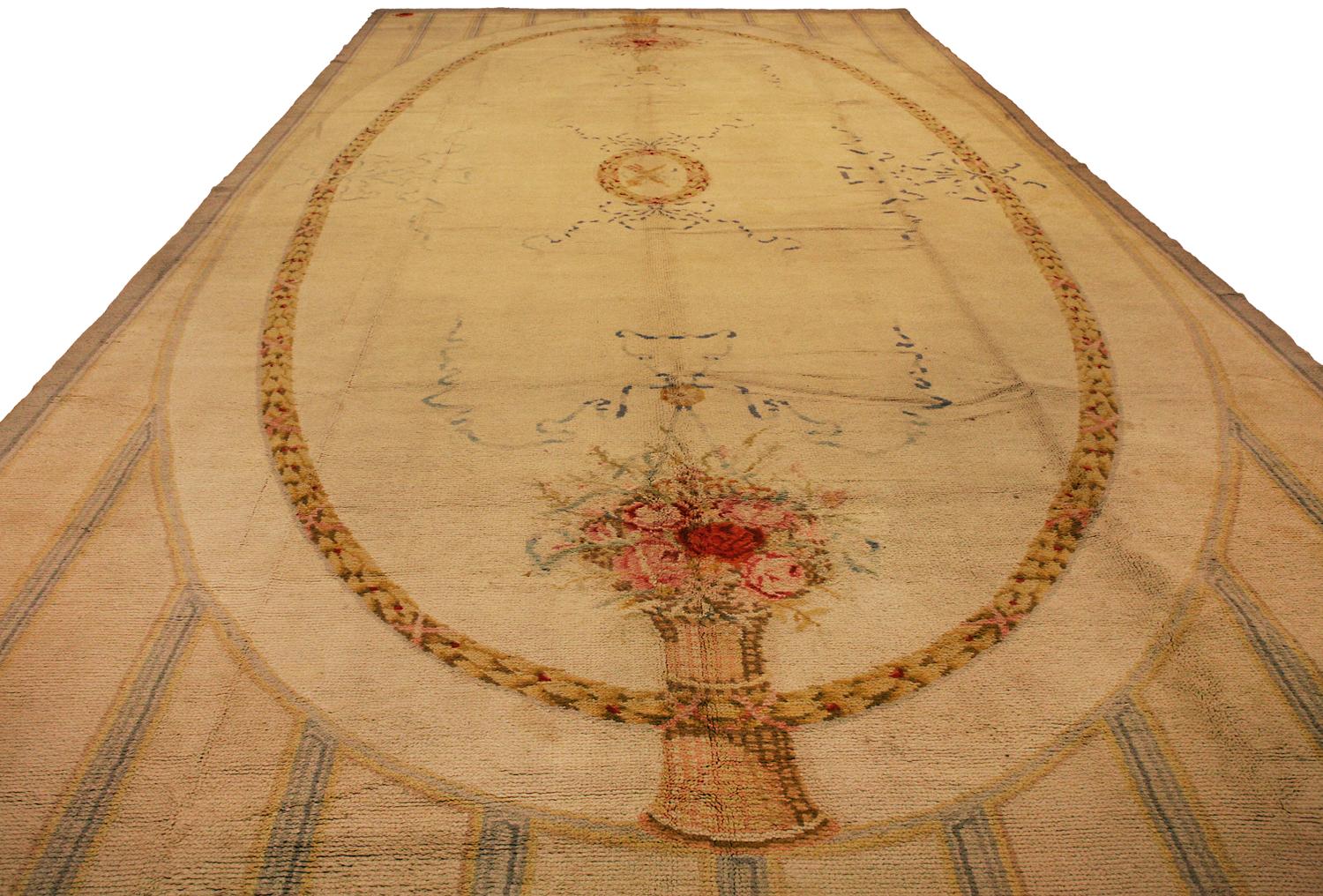 Antique Spanish Large Minimalist Design Palace Carpet For Sale at 1stDibs