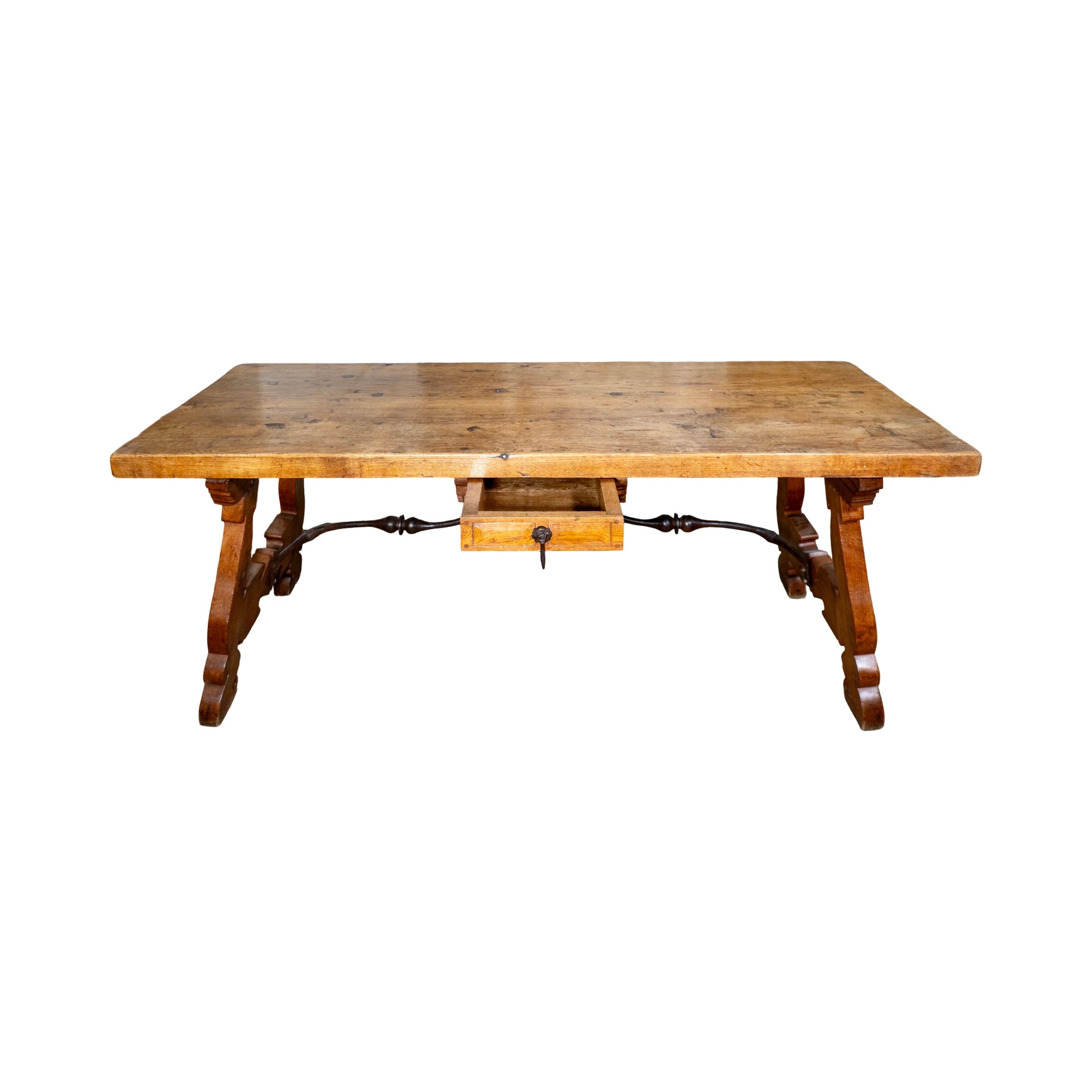 Antique Spanish Oakwood Table For Sale at 1stDibs