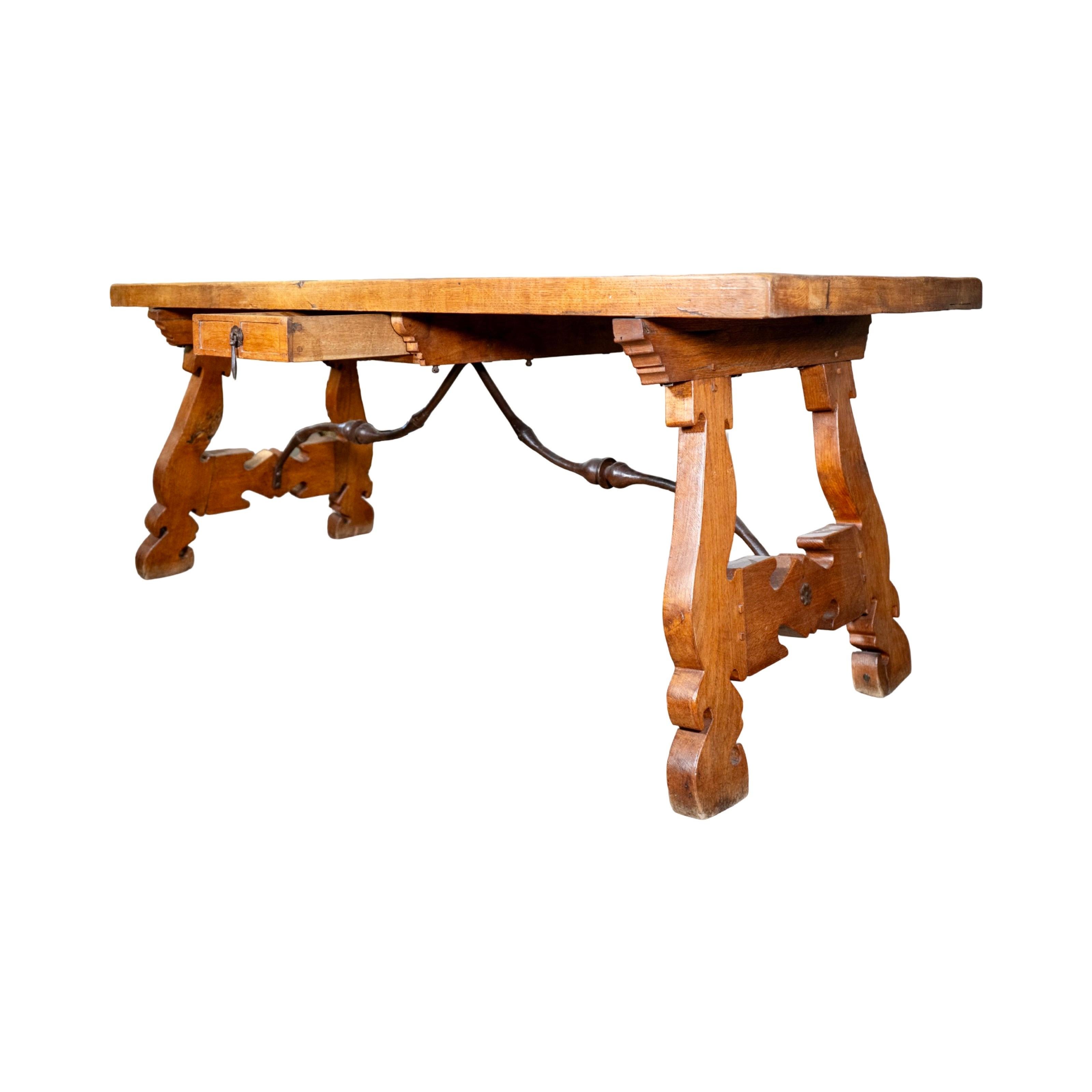 Antique Spanish Oakwood Table For Sale at 1stDibs