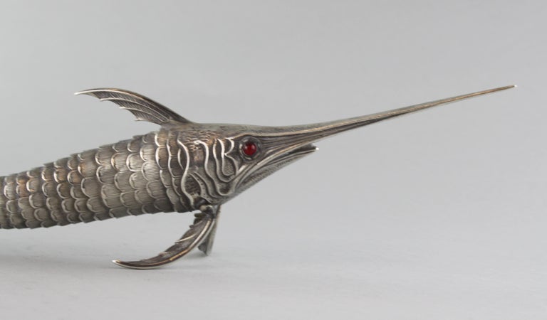 Antique Spanish Silver Swordfish Figurine, circa 1940s at 1stDibs