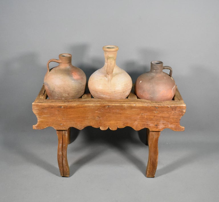Antique Spanish Tinaja Pots and Stand For Sale at 1stDibs