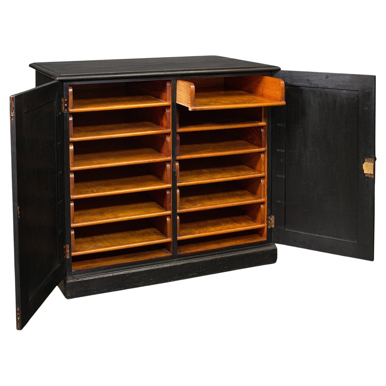 Antique Bureau Cabinet, English, Edwardian, Walnut Cupboard, circa 1910 ...