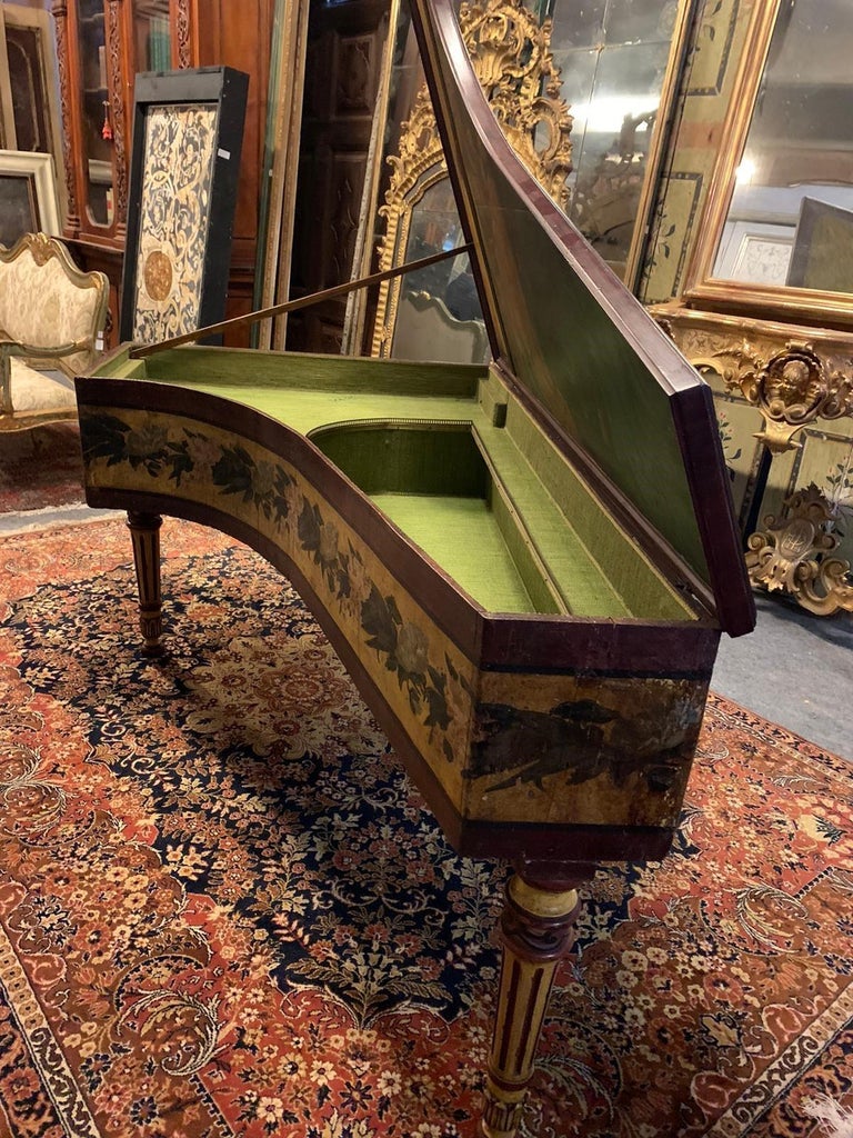 Antique Spinetta Piano, Openable with Painting, 18th Century Venice ...