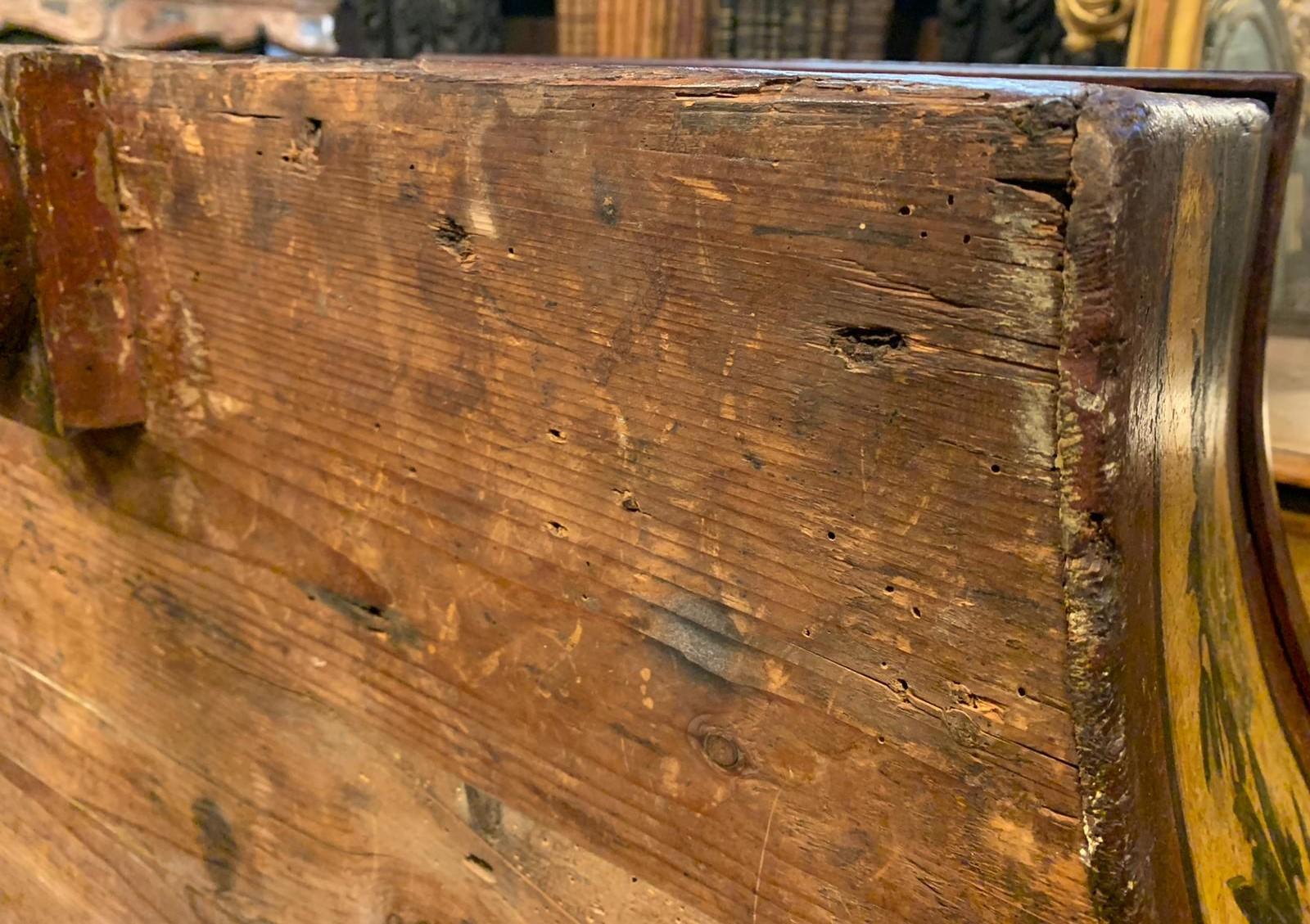 Antique Spinetta Piano, Openable with Painting, 18th Century Venice ...