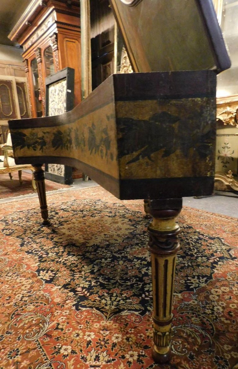 Antique Spinetta Piano, Openable with Painting, 18th Century Venice ...