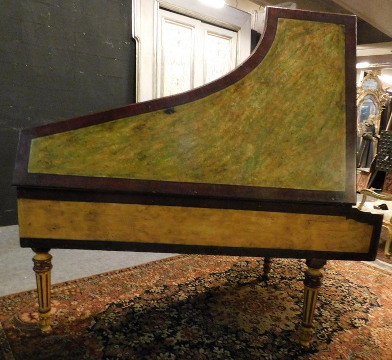 Antique Spinetta Piano, Openable with Painting, 18th Century Venice ...