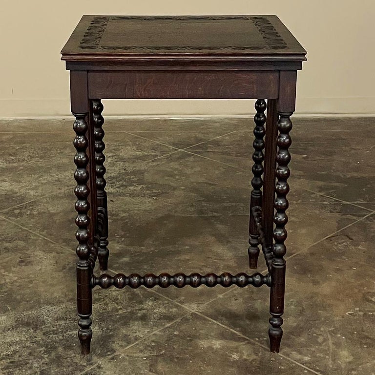 Antique Spool Leg Nesting Table Set For Sale at 1stDibs