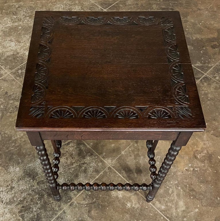 Antique Spool Leg Nesting Table Set For Sale at 1stDibs