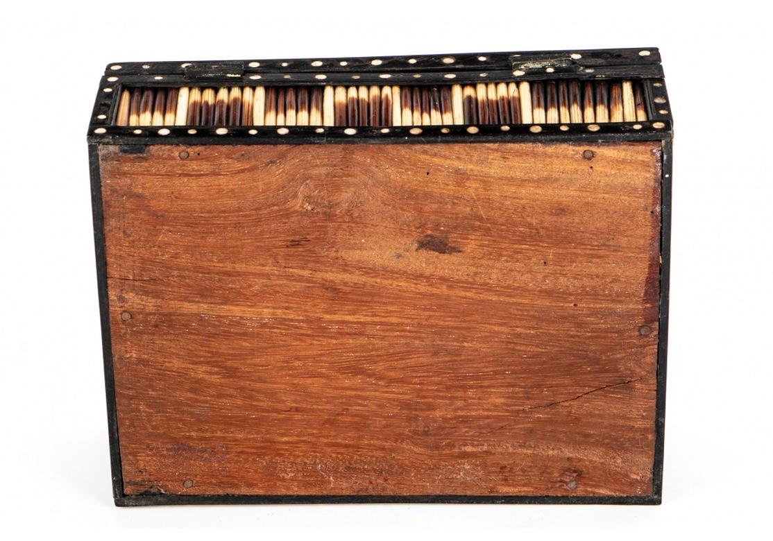 Antique Sri Lanka Anglo-Indian Quill Inlaid Box, Matara Type at 1stDibs
