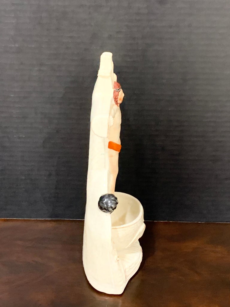 Antique Staffordshire Holy Water Font, Christ on the Cross at 1stDibs