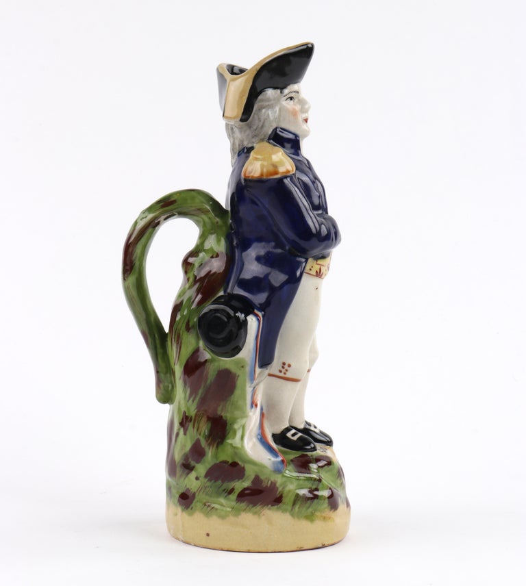 Antique Staffordshire Lord Horatio Nelson Hand Painted Toby Jug Pitcher ...