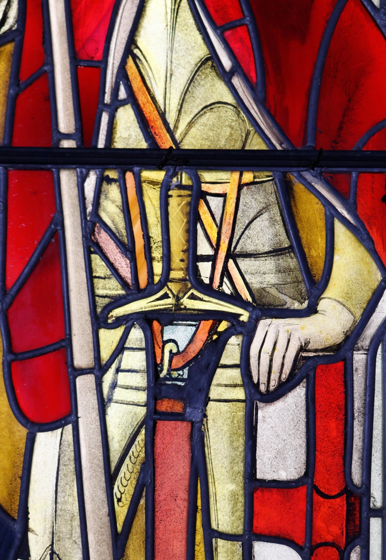 Antique Stained Glass Window of St George at 1stDibs