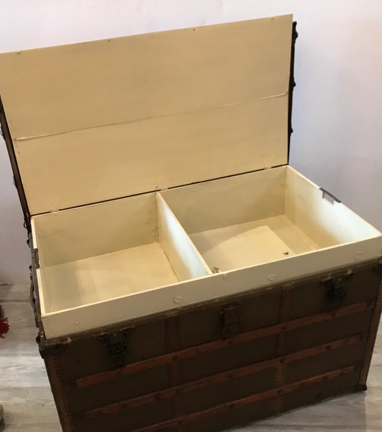 Antique Steamer Trunk with Inside Tray and Compartments, circa 1890 at ...
