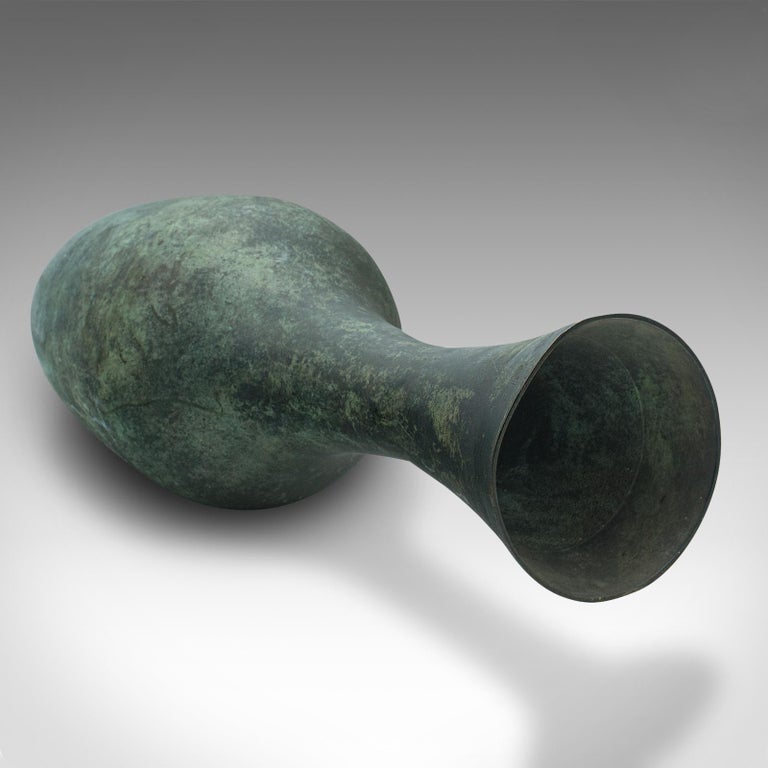 Antique Stem Vase, Japanese, Weathered Bronze, Decorative, Flower Urn ...