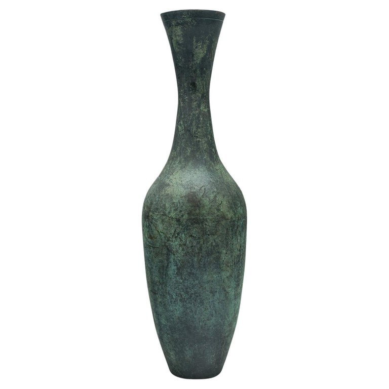 Antique Stem Vase, Japanese, Weathered Bronze, Decorative, Flower Urn ...